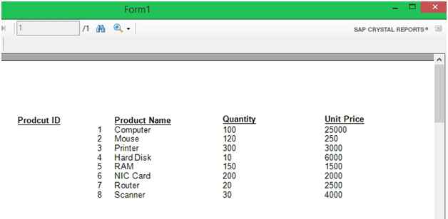 Use Crystal Reports In C# Windows Application Using Stored Procedure